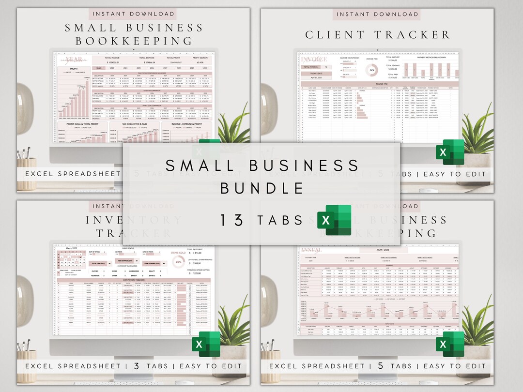 Excel Business Template| Small Business Excel Spreadsheet| Excel Client ...
