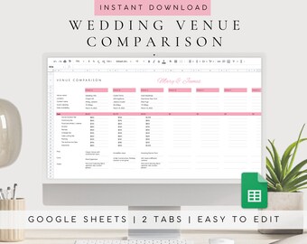 Wedding Venue Comparison Sheets - Etsy