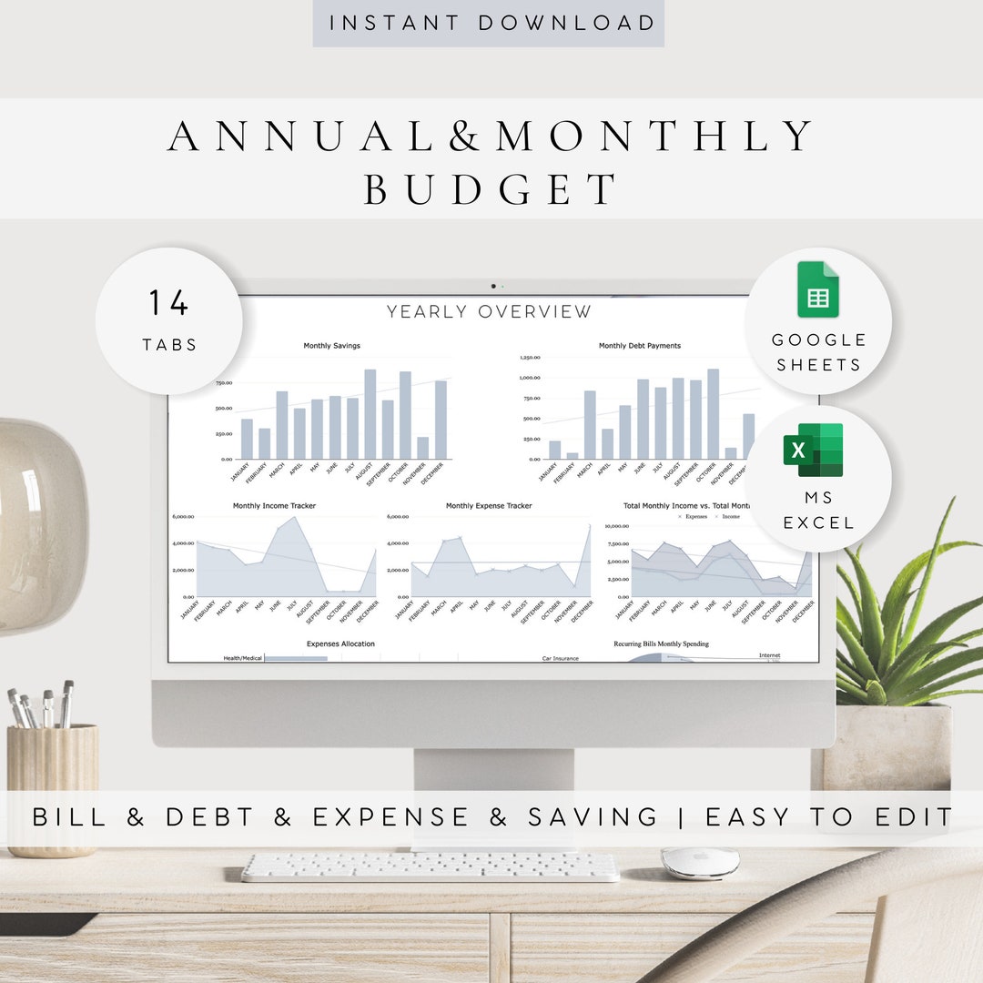 2024 Budget Planner Template Excel Budget Spreadsheet Google Sheets ...
