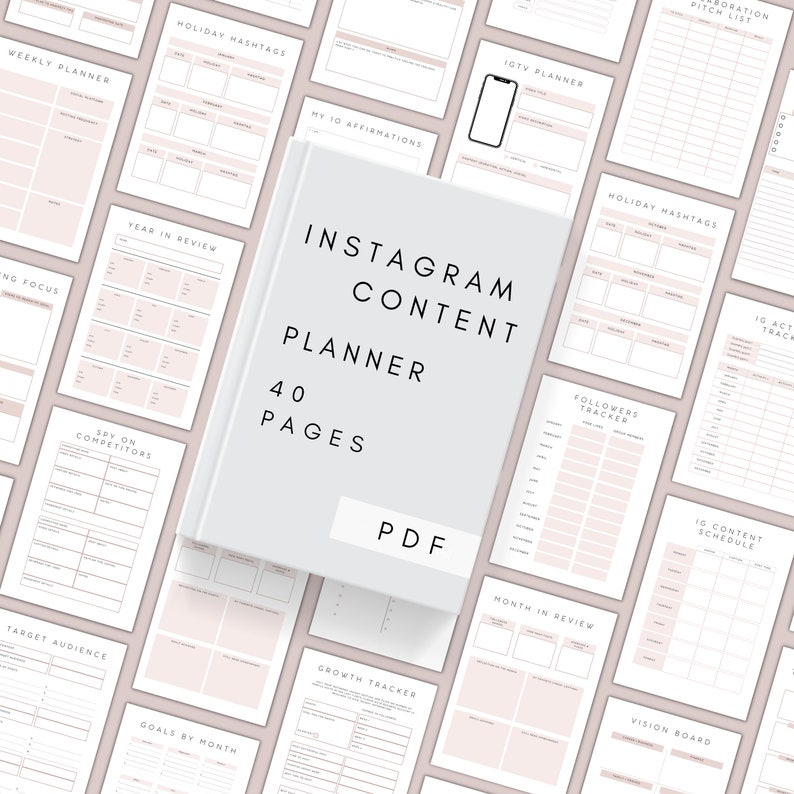 Printable Instagram Content Planner | Marketing Planner | IG Strategy ...