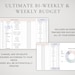 Ultimate Biweekly & Weekly Budget Spreadsheet Template Google Sheets ...