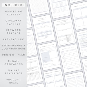 Printable Product Planner | Business Startup Planner | Promotion ...