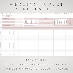 Wedding Expense Template Bride and Groom Budget Binder Wedding Budget ...