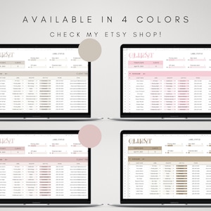 Client Tracker Google Sheets Template | Client Management Spreadsheet ...