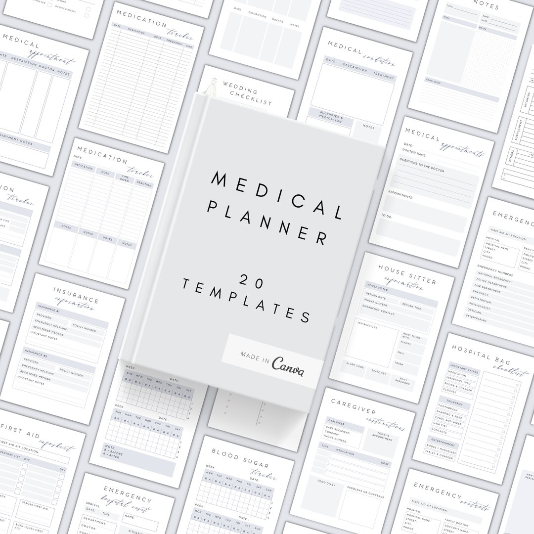 Medical Planner | Medical Printables | Healthcare Planner | Health ...