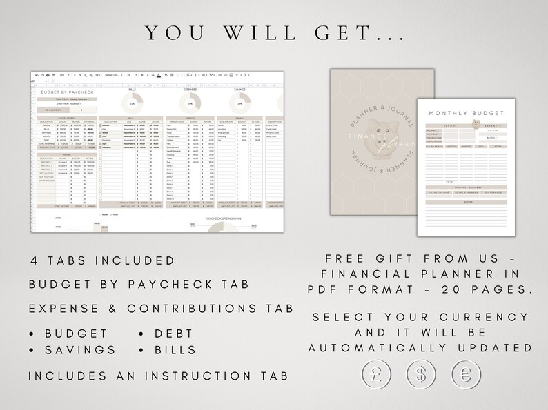 Ultimate Budget Paycheck Spreadsheet Monthly Budget Excel - Etsy Ultimate Budget Paycheck Spreadsheet Monthly Budget Excel - Etsy
