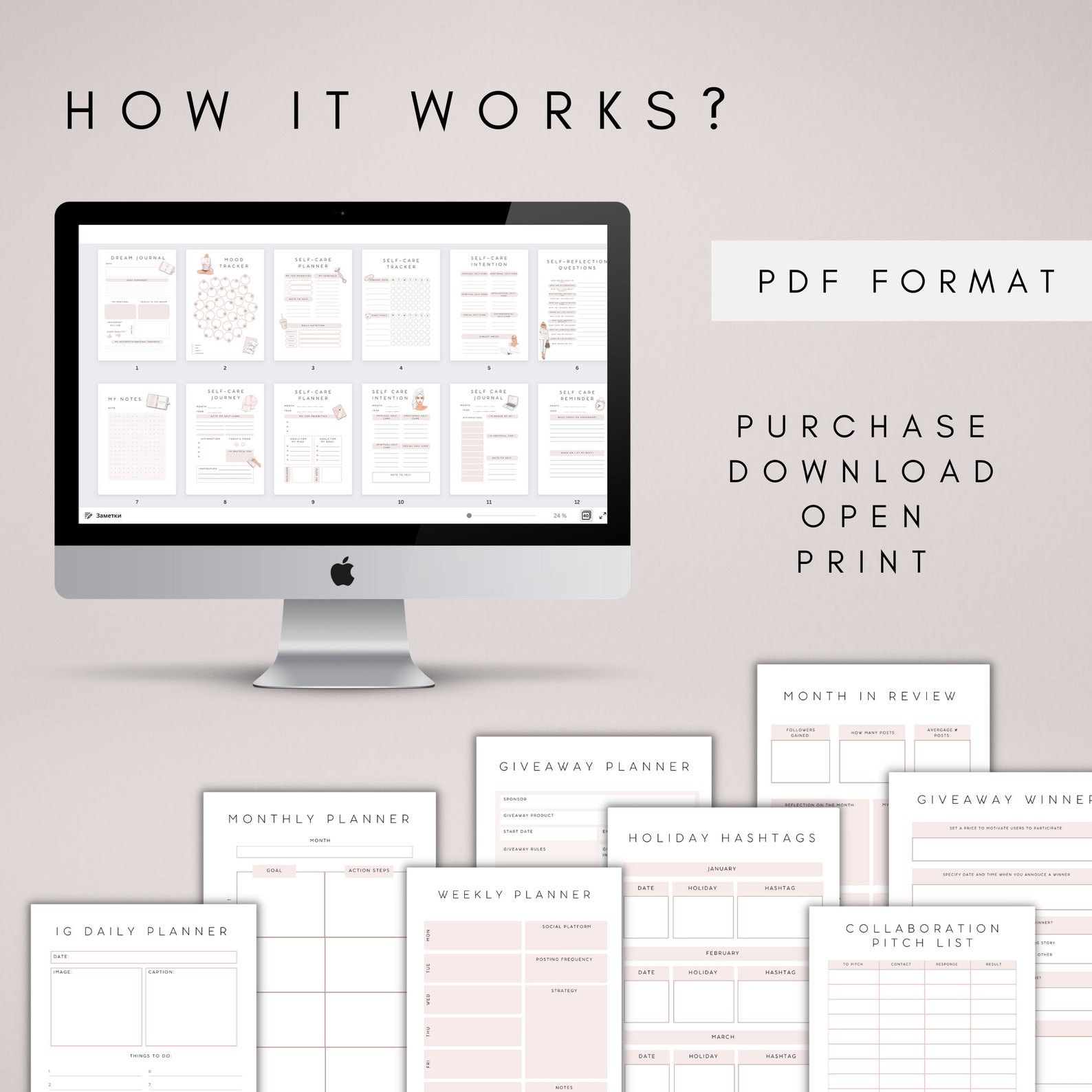 Printable Instagram Content Planner | Marketing Planner | IG Strategy ...