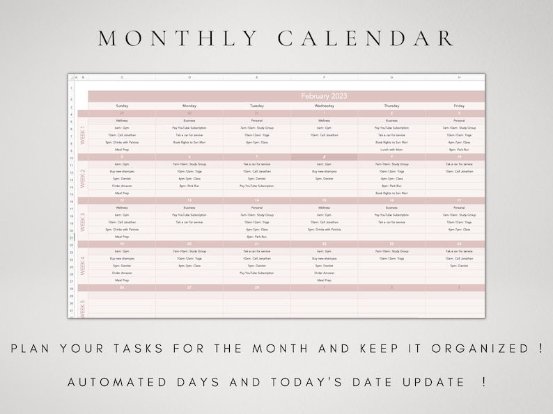 Task Tracker Excel Template Digital Checklist Template - Etsy