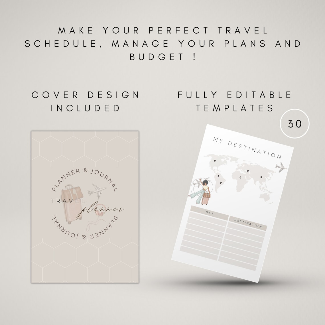 Editable Travel Planner Template Trip Itinerary Planner - Etsy
