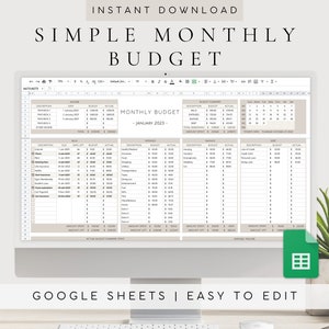 Simple monthly budget template google sheets - klojapanese