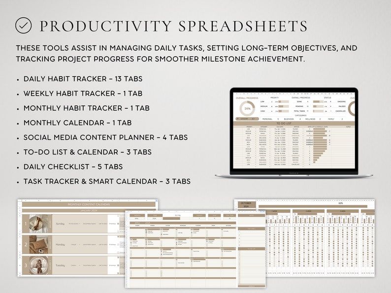 Google Sheets Planner Template | Spreadsheet Template | Planner ...