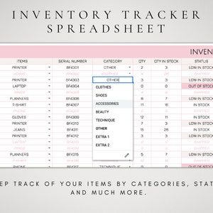 Inventory Tracker Template Spreadsheet Google Sheets | Products ...