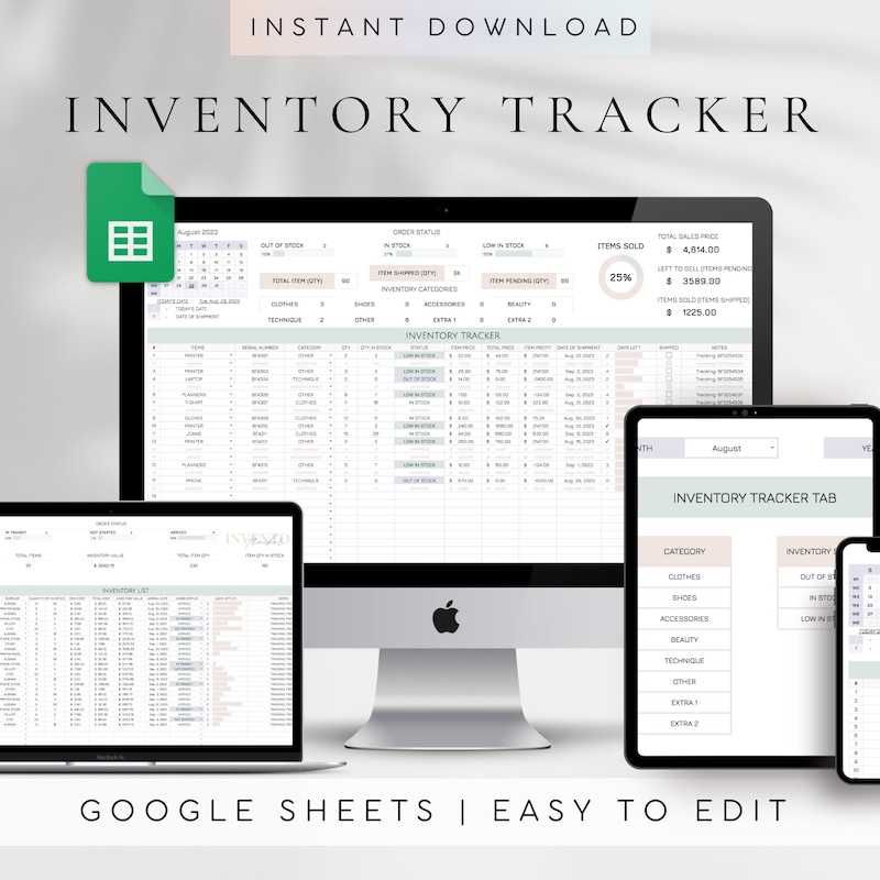 Online Order Spreadsheet - Etsy