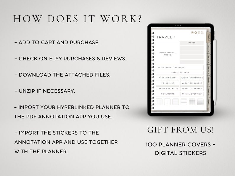 Goodnotes Travel Planner | Digital Travel Journal Template | Holiday ...