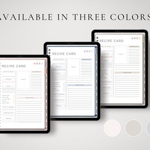 Digital Recipe Book Goodnotes Template | iPad Recipe Journal | Meal ...