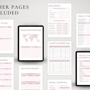 Digital Travel Journal Template | Travel Planner for Goodnotes | Travel ...