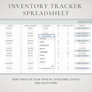 Inventory Template for Small Business | Inventory Tracker Spreadsheet ...