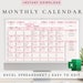 Editable Digital Monthly Calendar Template Task Tracker Excel to Do ...