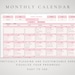 Editable Digital Monthly Calendar Template Task Tracker Excel to Do ...