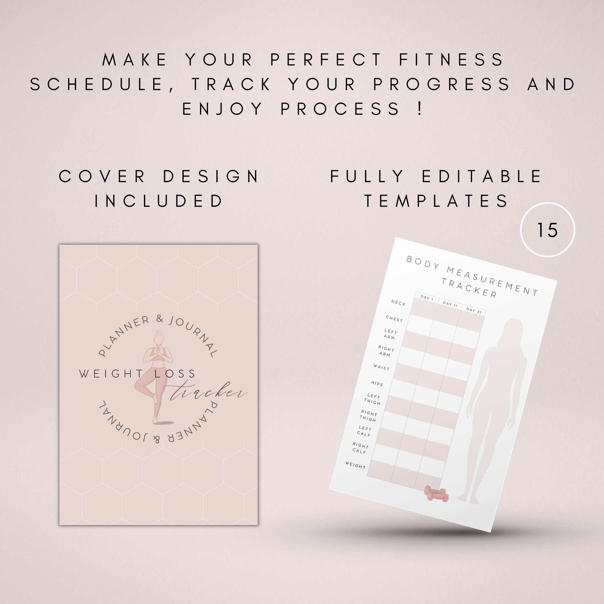 Weight Loss Tracker Printable Wellness Journal Editable - Etsy Canada