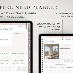 Digital Travel Journal Template | Travel Planner for Goodnotes | Travel ...