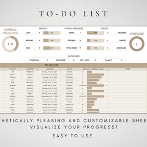 Task Tracking Spreadsheet Excel | to Do List Spreadsheet Excel ...