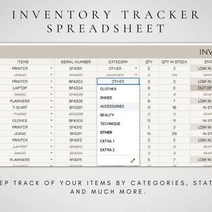 Inventory Tracker Spreadsheet Google Sheets | Inventory Management ...