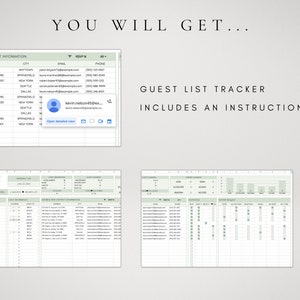 Wedding Guest List Spreadsheet | Wedding Guest Plan | Wedding Guest ...