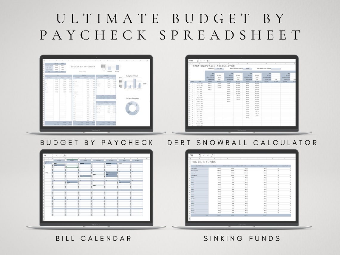 Ultimate Budget Binder Spreadsheet Budget by Paycheck - Etsy