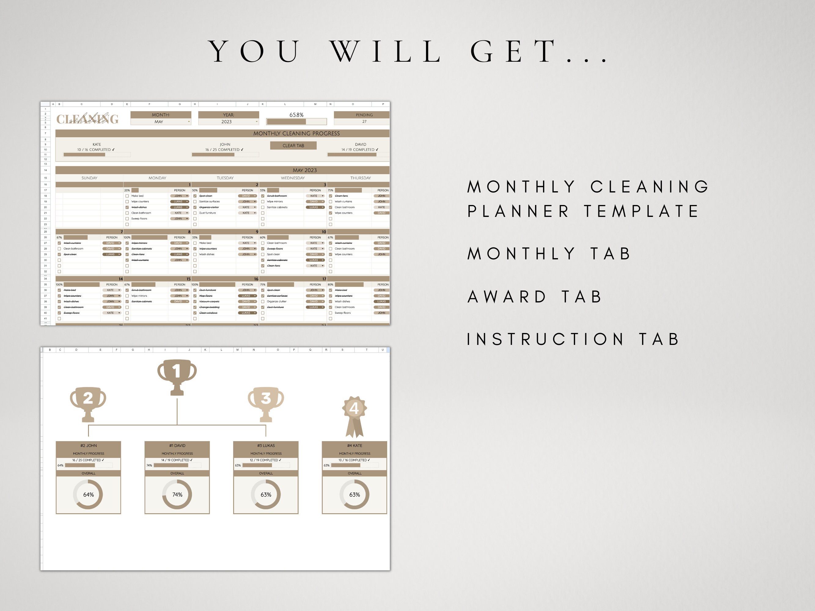 Editable Cleaning Schedule Spreadsheet Template Google Sheets - Etsy