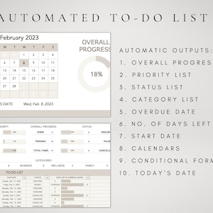 Excel to Do List Template Spreadsheet | Task Planner Excel | Daily to ...