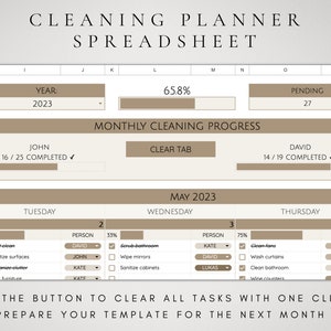 Editable Cleaning Schedule Spreadsheet Template Google Sheets | Daily ...