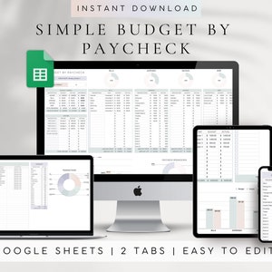Paycheck Budget Spreadsheet Google Sheets | Budget by Paycheck Template ...