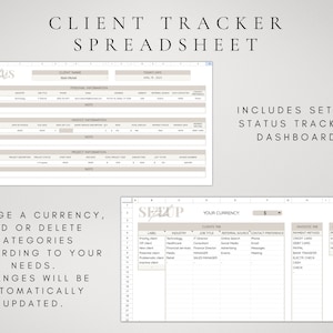 Client Tracker Google Sheets Template | Client Management Spreadsheet ...