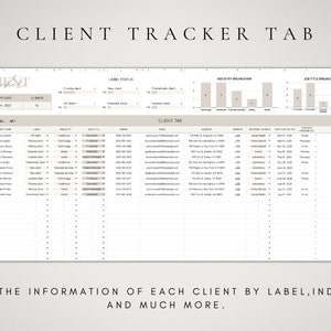 Client Tracker Google Sheets Template | Client Management Spreadsheet ...