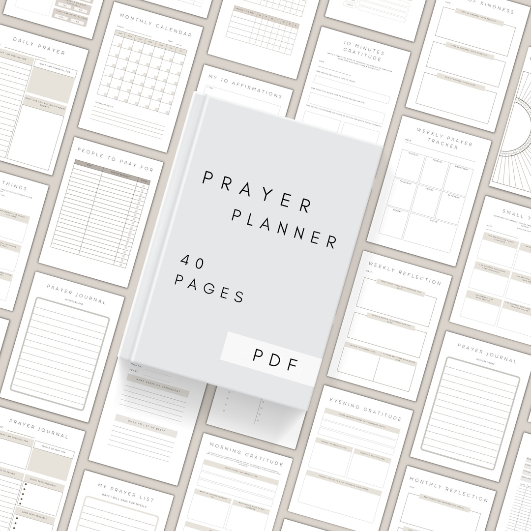 Daily Prayer Journal Printable | Digital Christian Planner | Faith ...