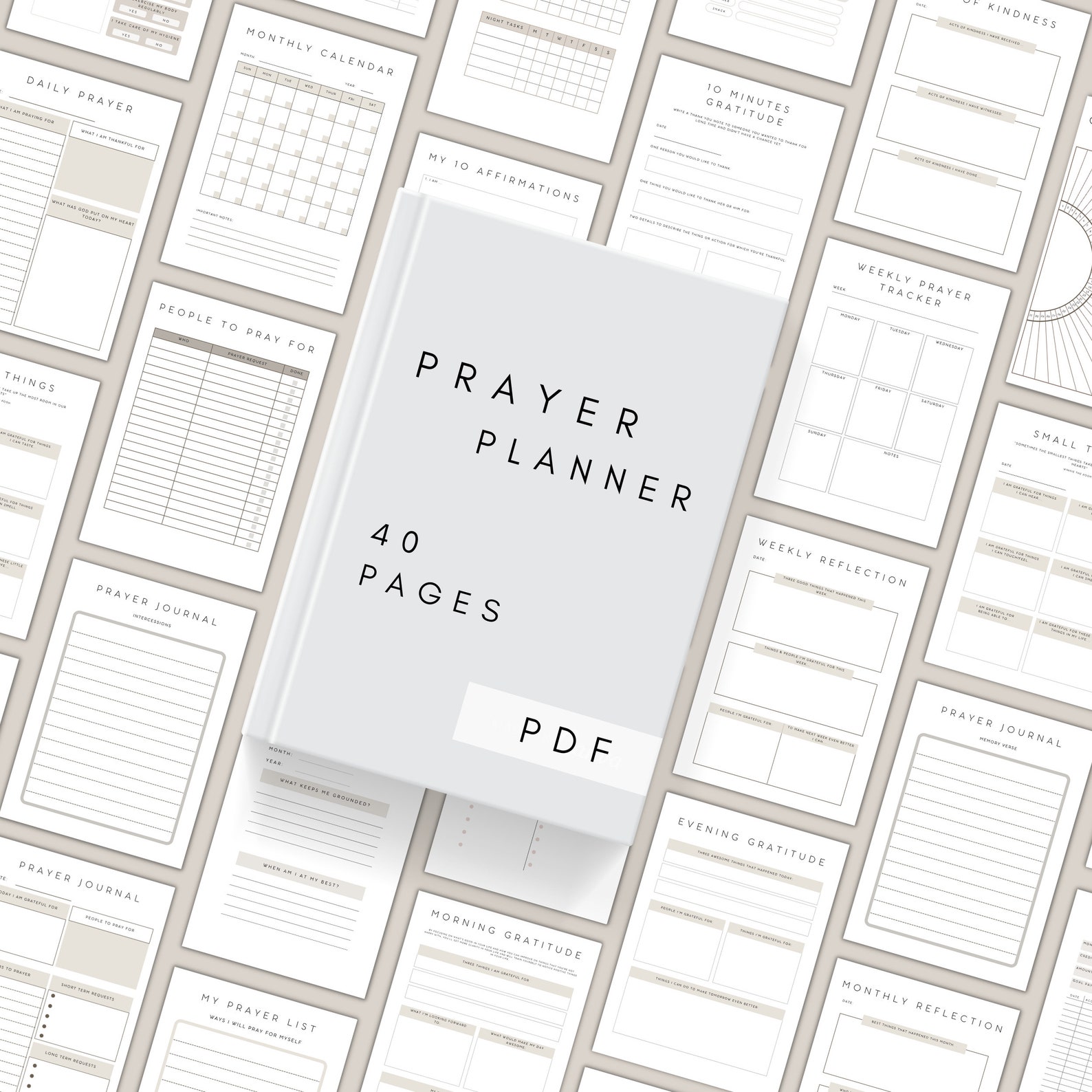 Daily Prayer Journal Printable Digital Christian Planner - Etsy