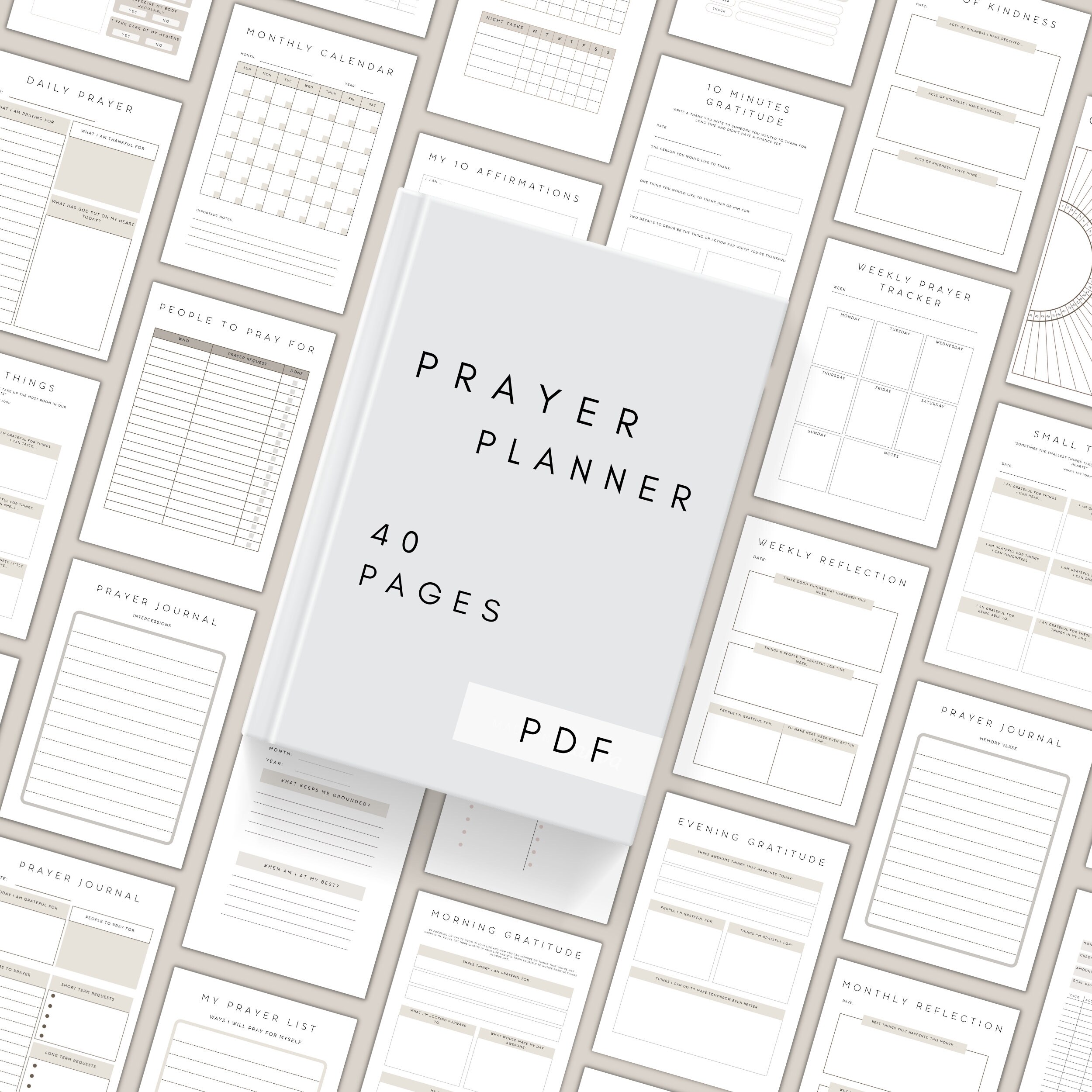 Daily Prayer Journal Printable | Digital Christian Planner | Faith ...