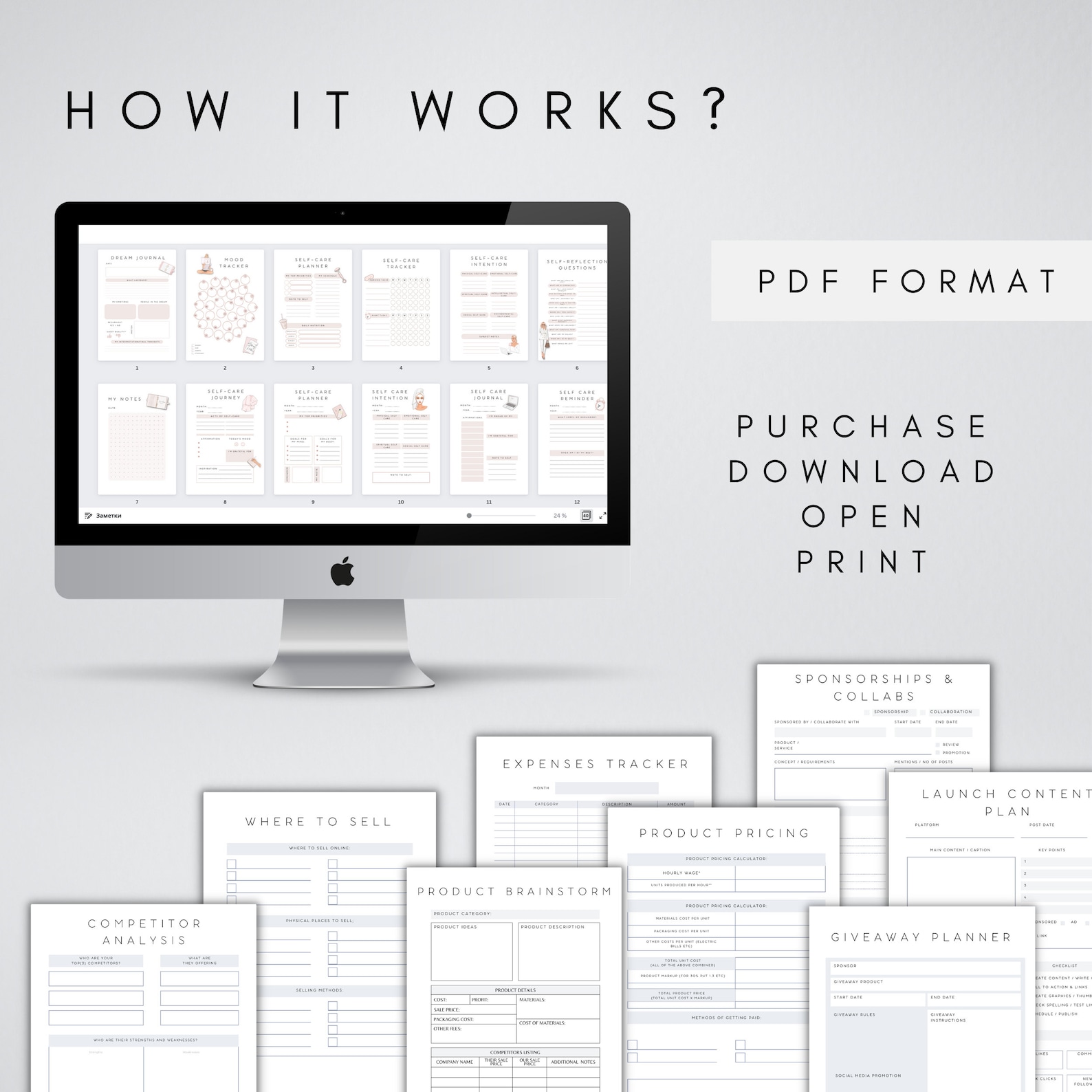 Printable Product Planner Business Startup Planner - Etsy
