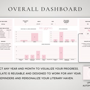 Track Your Reading Progress | Digital Reading Tracker Spreadsheet for ...