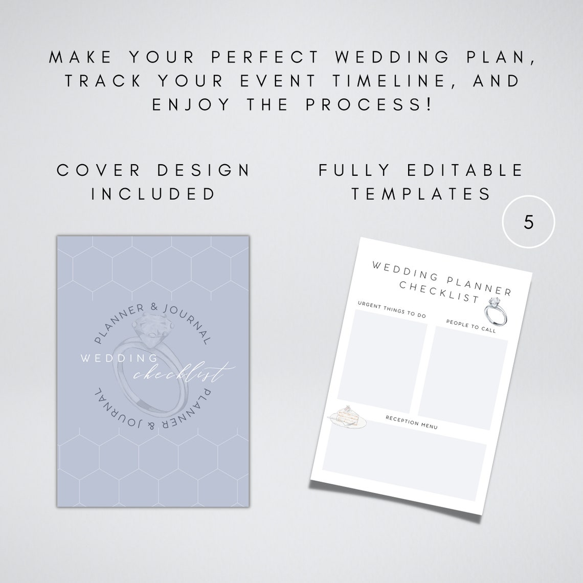 Editable Wedding Checklist | Canva Wedding Planner Pages | Digital ...