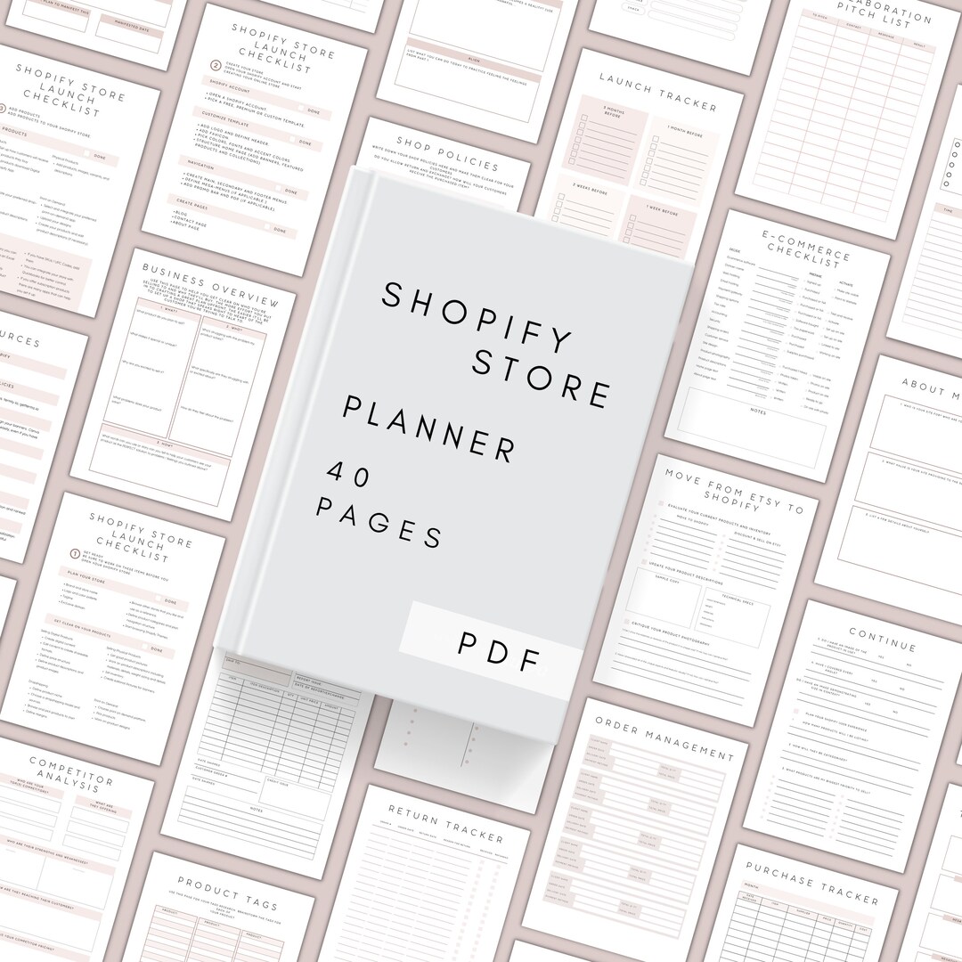 Printable Shopify Store Checklist | Digital Small Business Planner ...