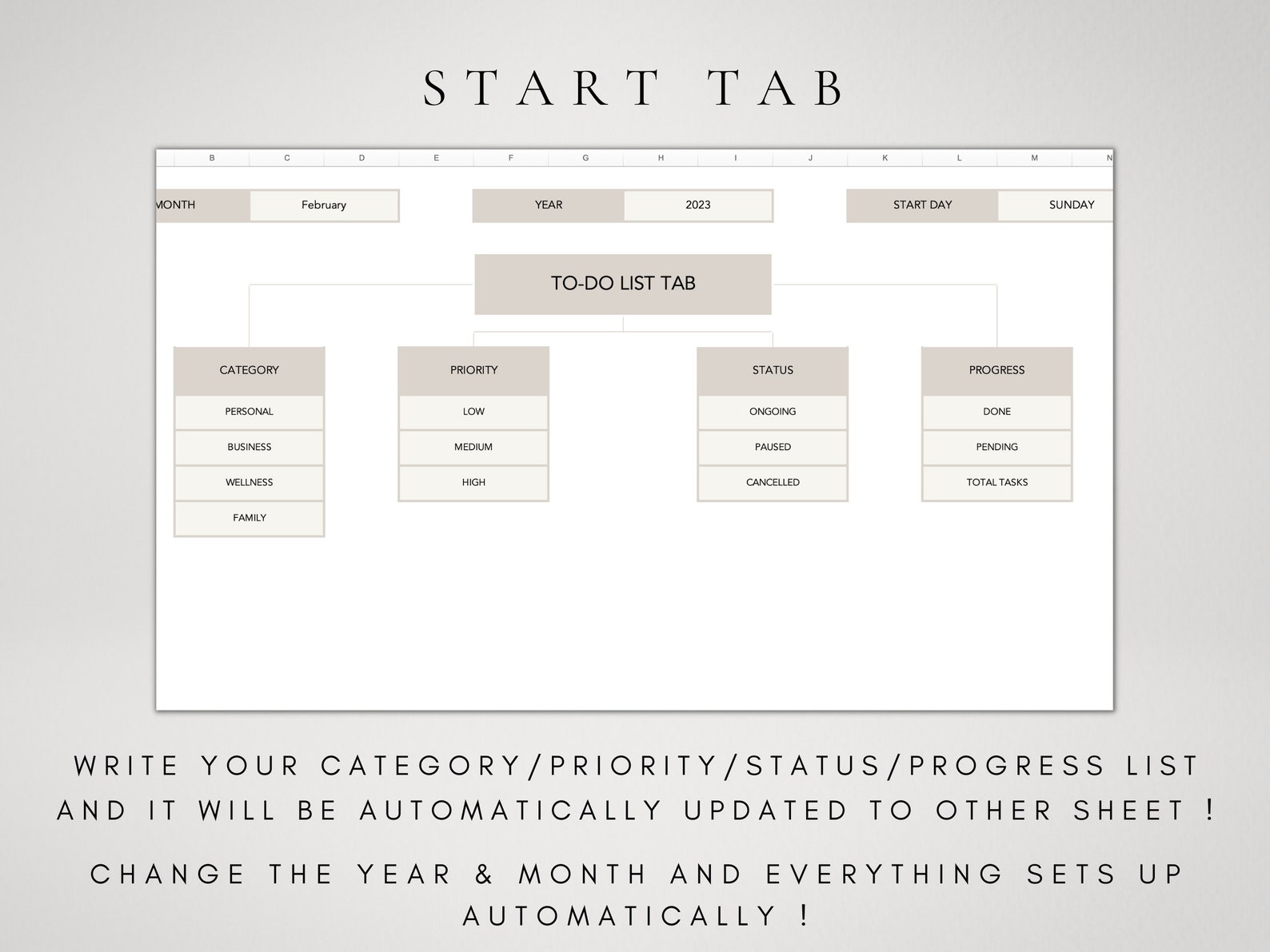 Excel to Do List Template Spreadsheet Task Planner Excel Daily to Do ...