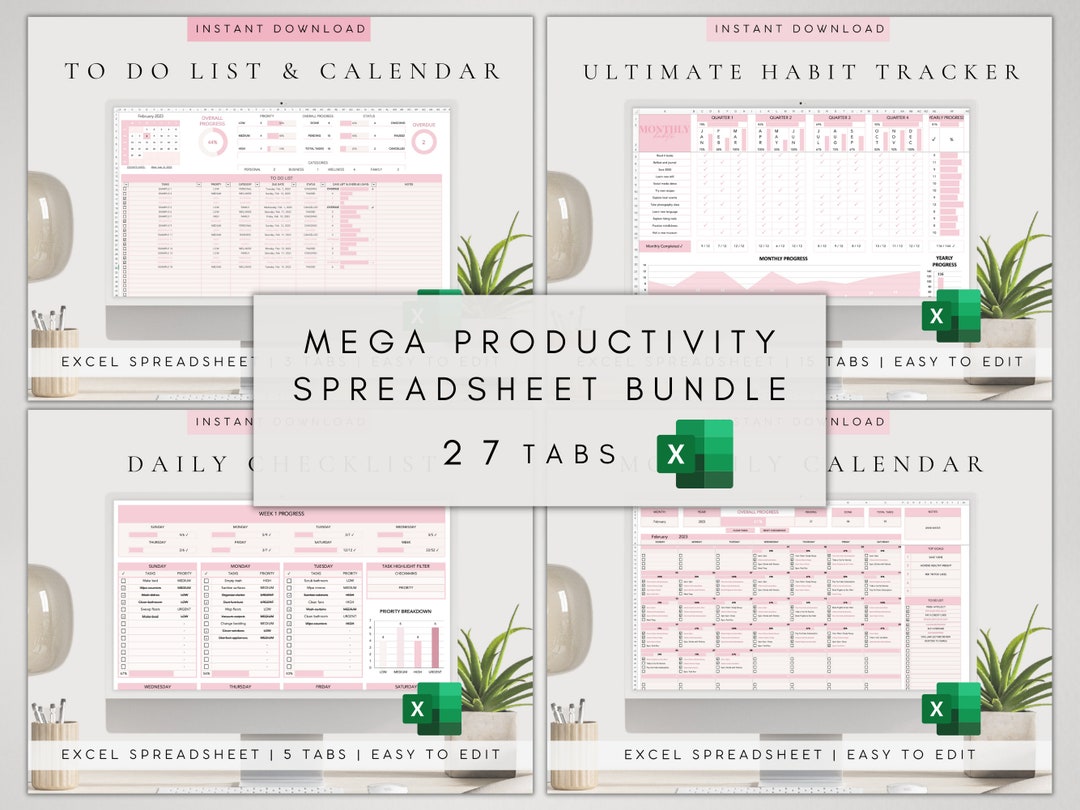 Excel Spreadsheet Template | to Do List Template | Task Tracker ...