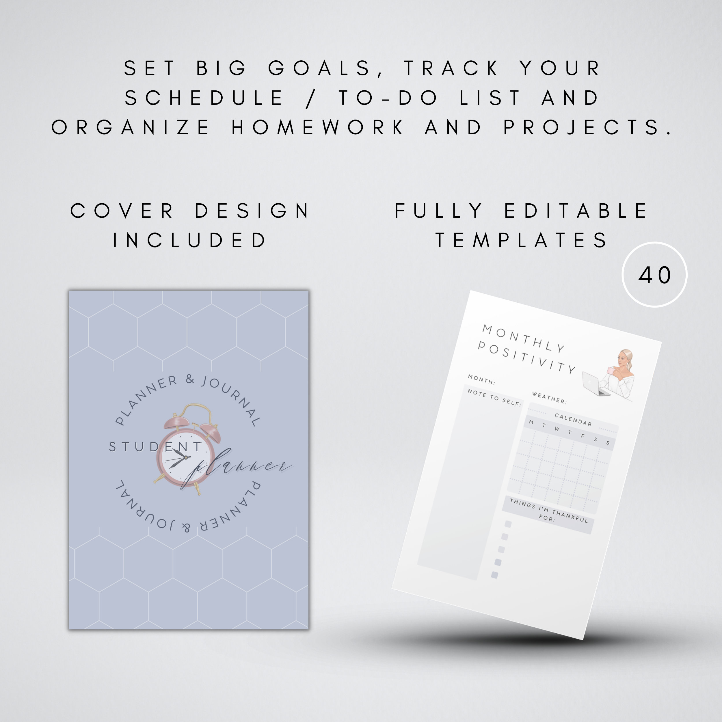 Student Planner Printable Editable Canva Academic Planner - Etsy Canada