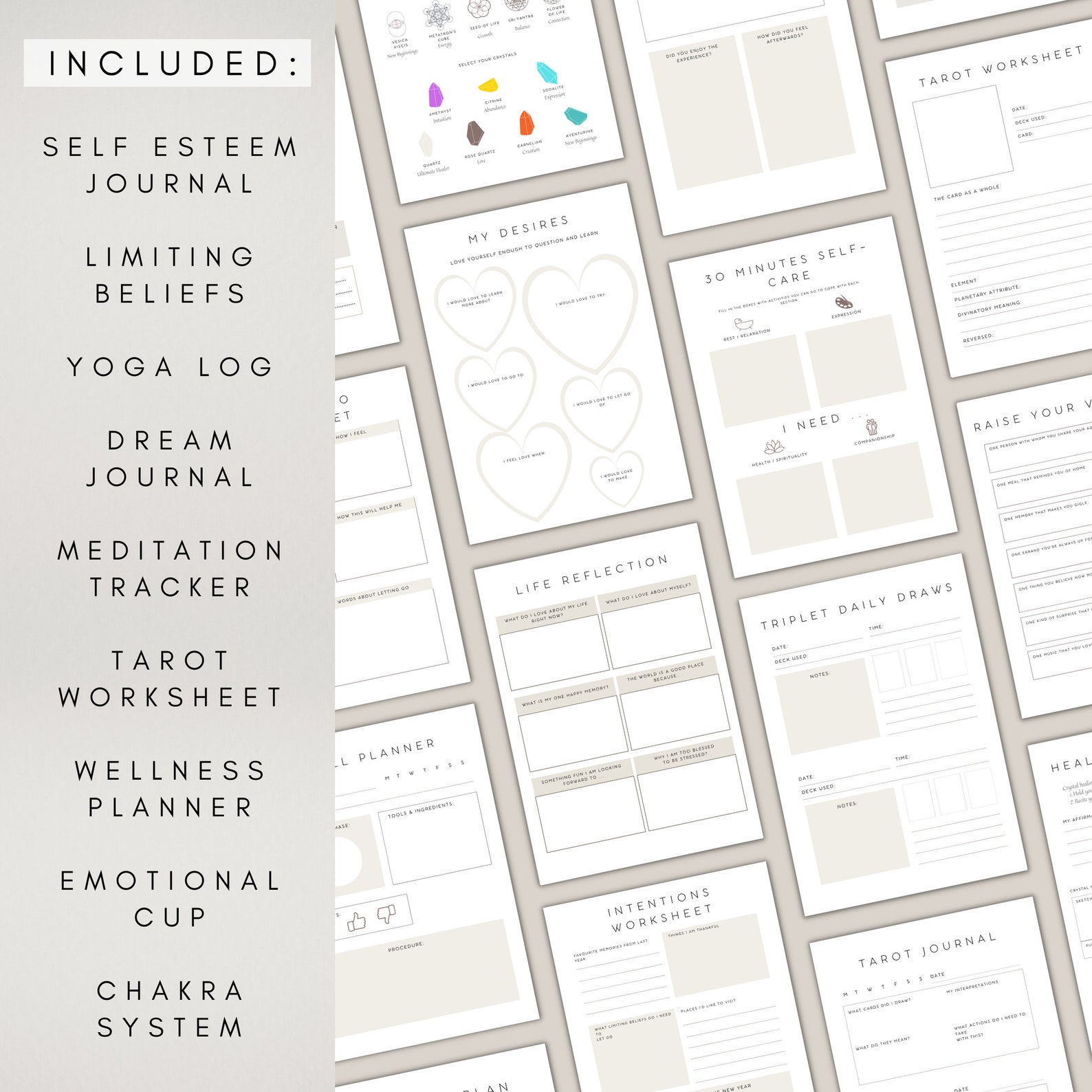 Spirituality Planner Printable Awakening Journal PDF Tarot Journal ...