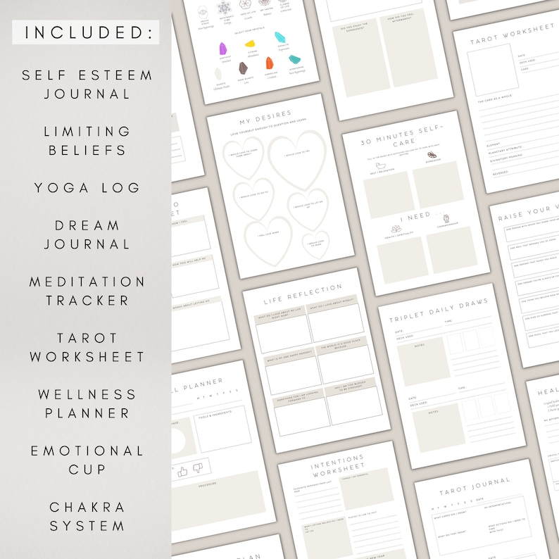 Spirituality Planner Printable Awakening Journal PDF Tarot - Etsy