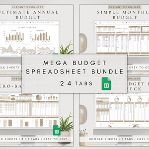 Digital Monthly Budget Planner | Google Sheets Budget Template | Budget ...