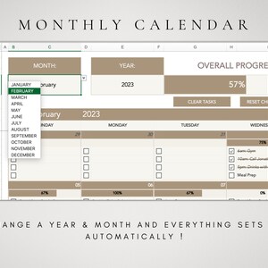 Task Tracker Excel | Spreadsheet Planner| Monthly Calendar 2026| Daily ...