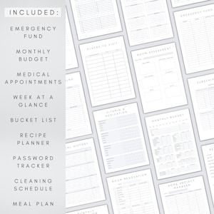 Printable House Management Binder | Digital Household Planner | Life ...